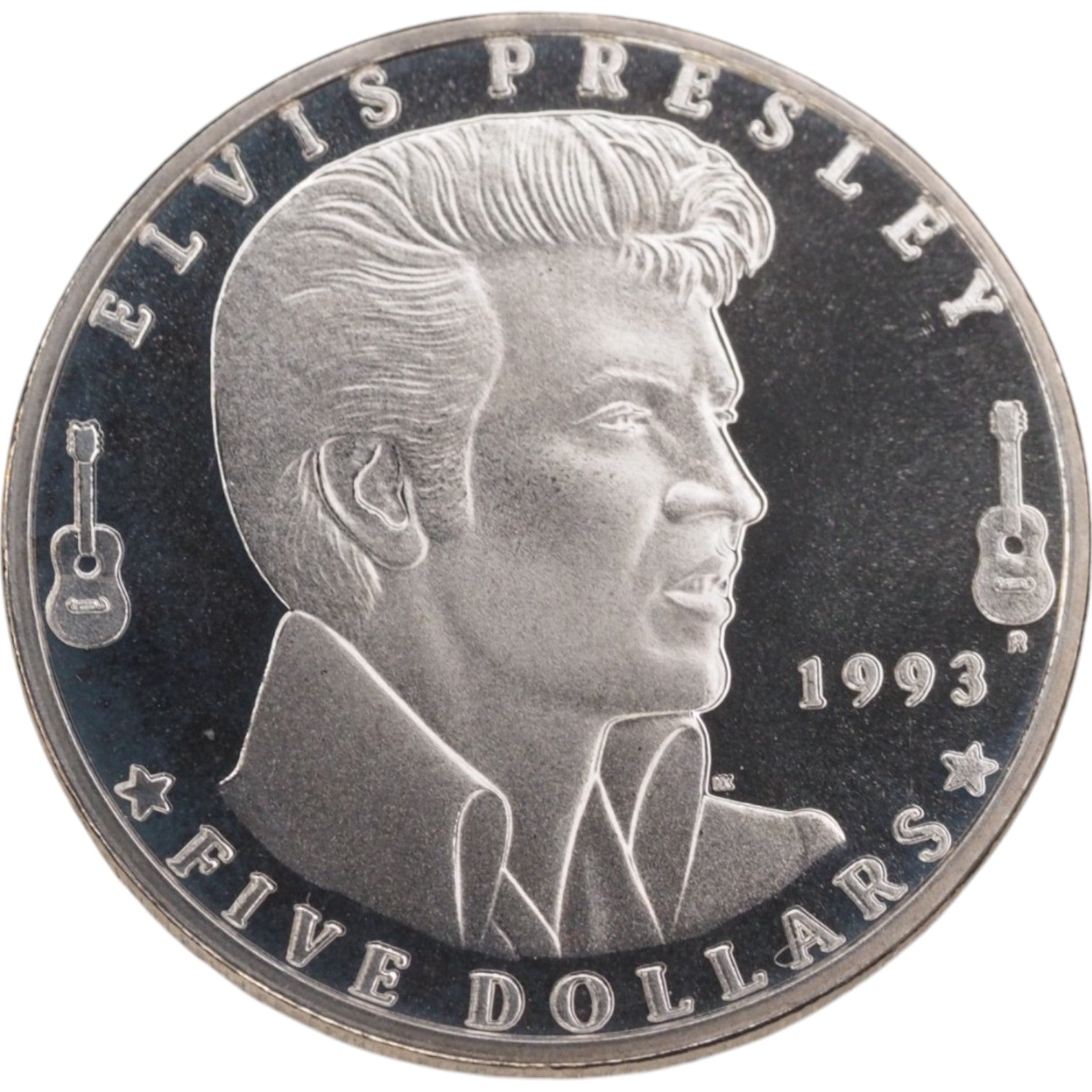 Elvis Presley Commemorative Coin – 1993, $5 – coinsbyMR